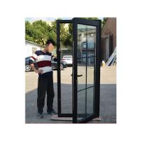 China Customized Double Tempered Glass Aluminum Casement Door 5mm+12A+5mm for Modern Bathroom for sale