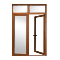 China Customized Double Tempered Glass Aluminum Casement Door 5mm+12A+5mm for Modern Bathroom for sale