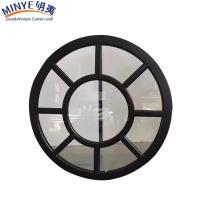China Modern Luxury Customized Size Double Tempered Glass Power Coating Fixed Windows for sale