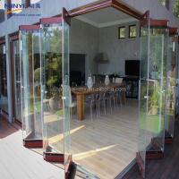 China Custom Glass Aluminum Balcony Folding Door Thermal Insulation 6063-T5 5mm+12A+5mm for sale