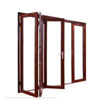 China Double Tempered Glass Energy Saving Foldable Aluminum Glass Folding Doors for Workplace for sale