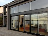China Aluminum Sliding Doors Double Glass Triple Glass Exterior Finished Custom Sizes for sale