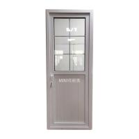 China Customized Size Sliding Hiseng Modern Weatherproof PVC Casement Door 4500 Pa Wind Resistance for sale