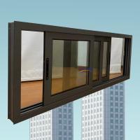 China Chinese Design Double Glazed Aluminium 3 Track Sliding Window 5mm+12A+5mm Tempered Glass for sale