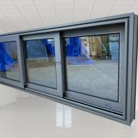 China Chinese Design Double Glazed Aluminium 3 Track Sliding Window 5mm+12A+5mm Tempered Glass for sale