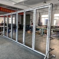 China Foldable Patio Bi-fold Thermal Break Aluminum Stacker Door 30 dB Sound Insulation for sale