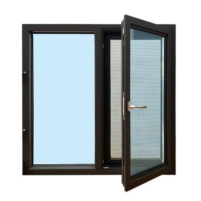 China Aluminum Alloy Double Glazing French Window 5mm 12A 5mm Thermal Break for Triple Glazed House for sale