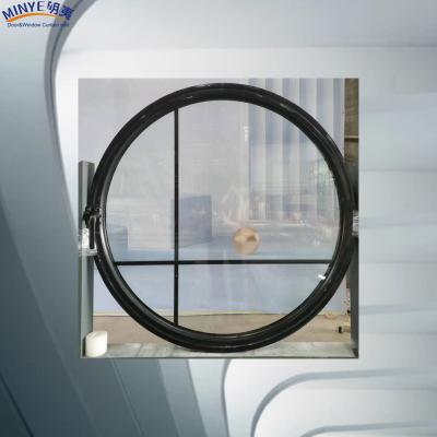 China CE Standard Aluminum Profile Moon Window Shade Circular Glass Windows 5mm+12A+5mm Double Glazing for sale