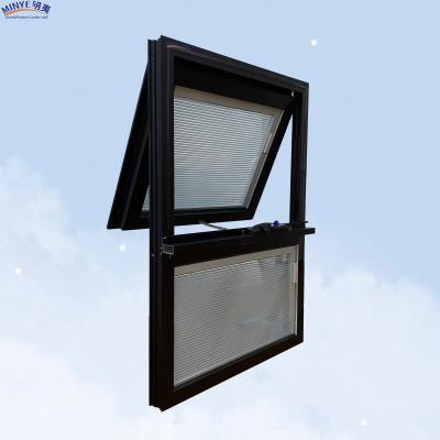 China Modern Luxury Rainproof Aluminum Frame Swing Awning Casement Windows Double Glass 5mm+12A+5mm for sale