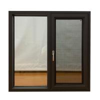 China Aluminium Casement Window Double Glazed 5mm12A5mm with Roller Shutters Modern Design for sale