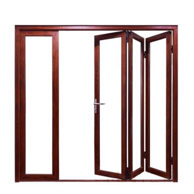 China Modern Aluminum Bifold Door with Pleated Mesh Screen 6063-T5 Thermal Break for sale