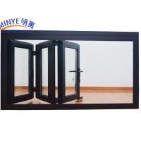 China Modern Aluminum Bifold Door with Pleated Mesh Screen 6063-T5 Thermal Break for sale