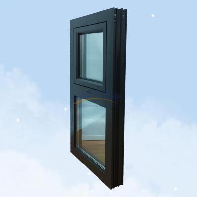 China Modern Luxury Rainproof Aluminum Frame Swing Awning Casement Windows Double Glass 30mm for sale