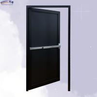 China Black Aluminum Single Pivot Door 2.0mm Thickness 800x2100mm Customizable for sale
