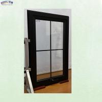 China Swing Open Aluminum Awning Window Double Tempered Glass 5mm12A5mm Built-in Lattice Custom Size for sale