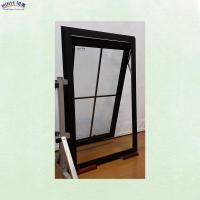 China Swing Open Aluminum Awning Window Double Tempered Glass 5mm12A5mm Built-in Lattice Custom Size for sale