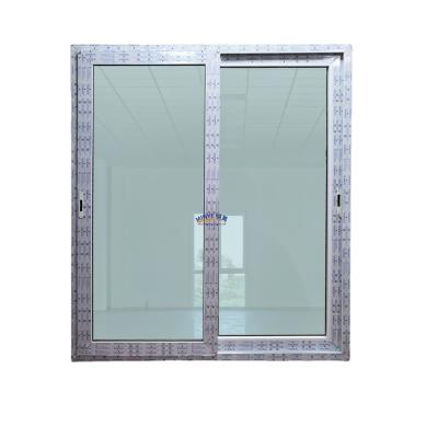 China Energy Efficient Double Tempered Glass UPVC PVC Sliding Windows for Patio 5mm 9A Argon for sale