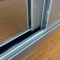 China Fiberglass Screen Netting Material Sliding Door Customized Color 6063-T5 Aluminum 5mm+12A+5mm Glass for sale