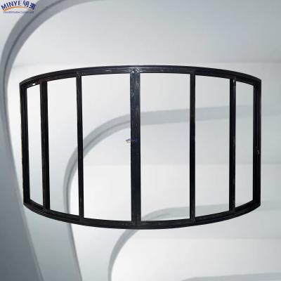 China Hotel Sliding Door Curved Multi Track Aluminum Frame Double Tempered Glass 5mm+12A+5mm for sale