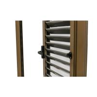 China Customized Size Aluminum Hand Operated Casement Door Glass Shutter with 5mm Tempered Glass for sale