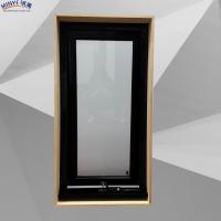 China Aluminum Frame Thermal Break Awning Window Double Tempered Glass 5mm+12A+5mm Wood Subframe for sale