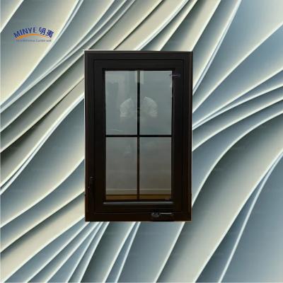 China Thermal Break Aluminum Casement Window Double Tempered Glass 5mm+12A+5mm Custom Sizes for sale