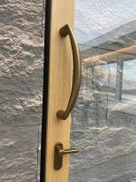China Finished Surface French Office Glass Aluminum Sliding Door Exterior 4500 Pa Wind Resistance for sale