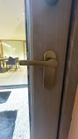 China Finished Surface French Office Glass Aluminum Sliding Door Exterior 4500 Pa Wind Resistance for sale