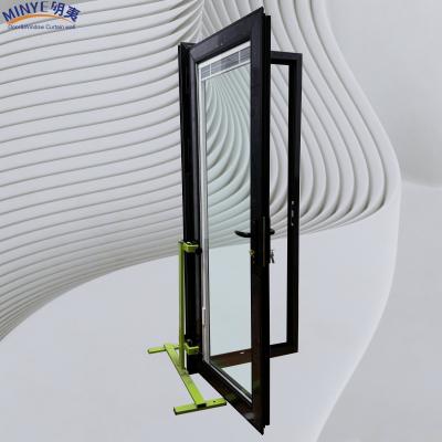 China Customized Size Aluminum French Casement Doors 5mm Double Tempered Glass for Interior House for sale