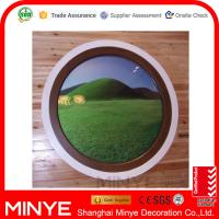 China Modern Double Tempered Glass Round Casement Windows 5mm+12A+5mm with Grills for sale