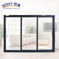 China Custom Aluminum Sliding Door Double Tempered Glass 5mm12A5mm Insulation Soundproof for sale