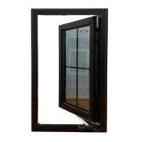 China Swing Style Modern Aluminum Glass Windows Heat Insulation Waterproof Hurricane Impact 5mm+12A+5mm Double Glazing for sale