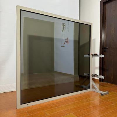China Aluminum Alloy Laminated Glass French Window 5mm+0.76mm Heat Insulation Water Resistance for sale