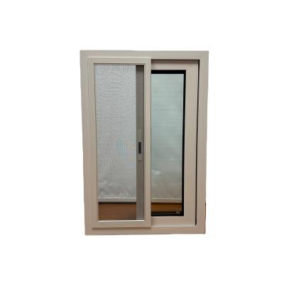 China Double Tempered Glass Sliding Aluminum Window with Frame Material and Power Coating for sale