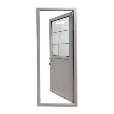 China Customized Hiseng Modern PVC Casement Door 4500 Pa Wind Resistance 5 Years Warranty for sale