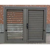 China Folding Screen Louvre Aluminium Shutter Non-Thermal Break Aluminum Alloy Casement Window 6063-T5 for sale