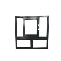 China 77 Series Double Glazed Aluminum Sliding Window 5mm+12A+5mm Tempered Glass Sound Insulation RW 30 dB for sale