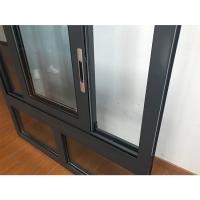 China 77 Series Double Glazed Aluminum Sliding Window 5mm+12A+5mm Tempered Glass Sound Insulation RW 30 dB for sale