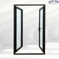 China Postmodern French Exterior Entry Door Double Toughened Glass Powder Coated 6063-T5 Aluminum for sale