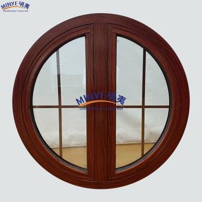 China Thermal Break Aluminum Round Casement Window 5mm+12A+5mm Double Glazing Custom Colors for sale