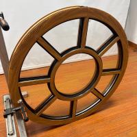 China Thermal Break Aluminum Fixed Window Wood Grain Color 6063-T5 5mm+12A+5mm Double Glazing for sale