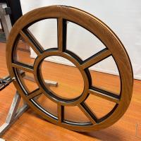 China Thermal Break Aluminum Fixed Window Wood Grain Color 6063-T5 5mm+12A+5mm Double Glazing for sale