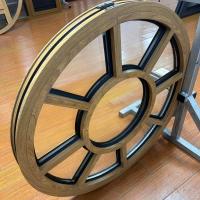 China Thermal Break Aluminum Fixed Window Wood Grain Color 6063-T5 5mm+12A+5mm Double Glazing for sale