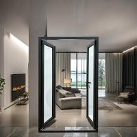 China Thermal Break Aluminum Alloy Casement Door White 6063-T5 Double Glazed 5mm12A5mm for sale