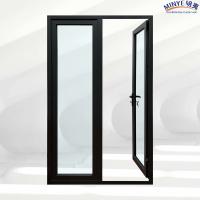 China Thermal Break Aluminum Alloy Casement Door White 6063-T5 Double Glazed 5mm12A5mm for sale