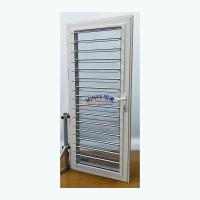China Aluminum Casement Door with Shutter 6063-T5 Thermal Break High Wind Resistance 4500 Pa for sale