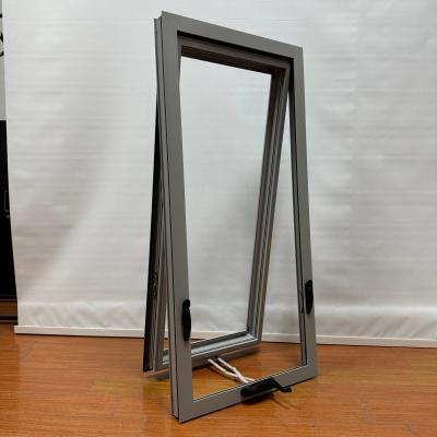 China Thermal Break Aluminum Awning Window Double Glazing 5mm+12A+5mm Sound Insulation RW30dB for sale