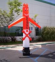 China 3M Custom Air Dancers Inflatable Tube Man Single Leg Digital Printing for sale