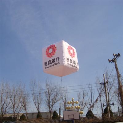 China Ceiling Light Cube Inflatable Square Balloon for Commercial Advertising in Banks for sale