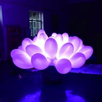 China Attractive lighting inflatable planets /inflatable PVC LED hanging full printing balloons for decoration for sale
